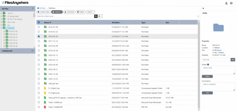 New Look - Right Panel - FilesAnywhere